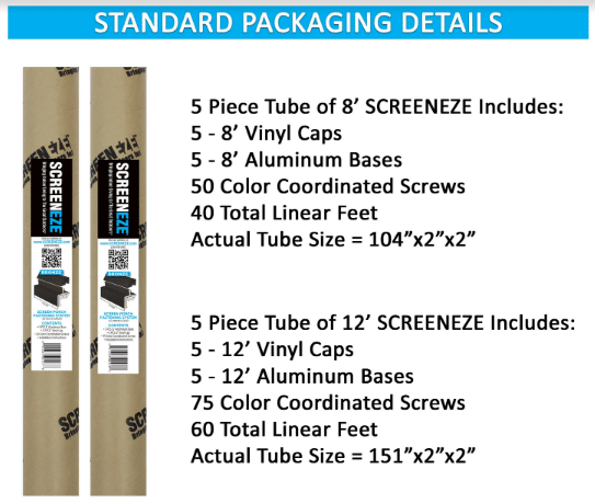 8' ScreenEZE Porch Screening System • Your Railing