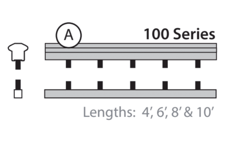 AFCO 100 Series Level Rail - Balusters (Breadloaf Top) • Your Railing