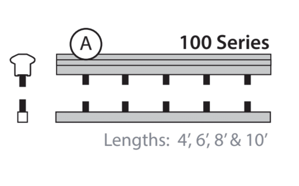 AFCO 100 Series Level Rail - Balusters (Breadloaf Top) • Your Railing
